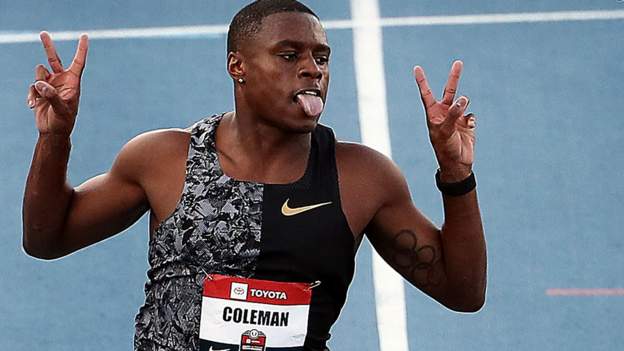US Championships: Christian Coleman eases to victory in 100m final ...