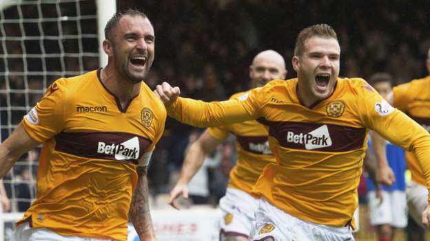 Motherwell 3-3 Rangers: Steven Gerrard's side denied by Peter Hartley ...