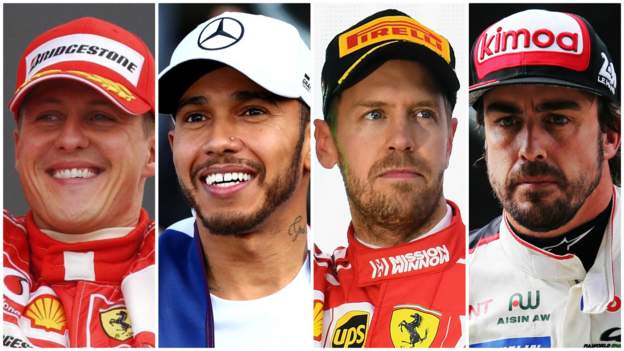 Lewis Hamilton, Michael Schumacher, Sebastian Vettel, Fernando Alonso ...