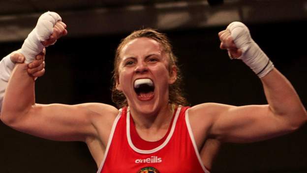 Michaela Walsh: Belfast boxer wins featherweight gold in Germany - BBC ...