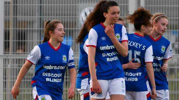 Linfield: Women's Premiership club to stop wearing white shorts as name ...