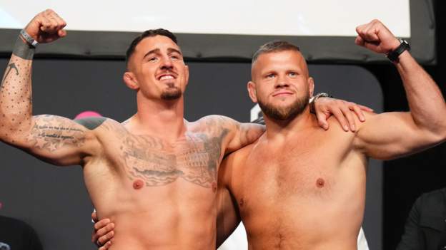 UFC London: Tom Aspinall jokes with Marcin Tybura as heavyweight rivals ...