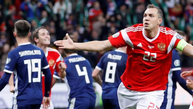 Russia 4-0 Scotland: Scots out of automatic Euro 2020 contention after ...