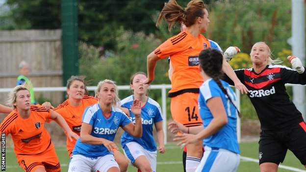 Hibernian Ladies win 19-0, cup holders Glasgow City progress - BBC Sport