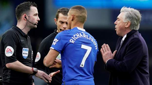 Everton 1-1 Manchester United: Toffees see late goal disallowed - BBC Sport