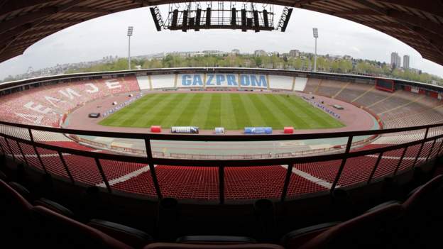 Red Star Belgrade: Hand grenade found at stadium in Serbia - BBC Sport