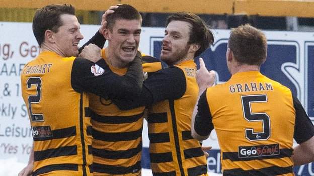 Alloa Athletic 1-1 Arbroath: Two red cards as Alloa score late - BBC Sport