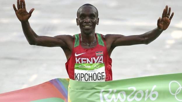 Rio Olympics 2016: Kenya's Eliud Kipchoge wins men’s marathon - BBC Sport