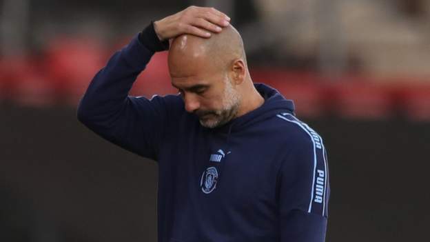 Pep Guardiola at a loss to explain Man City defeats this season - BBC Sport