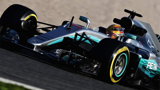 Lewis Hamilton fastest for Mercedes on first pre-season testing day ...
