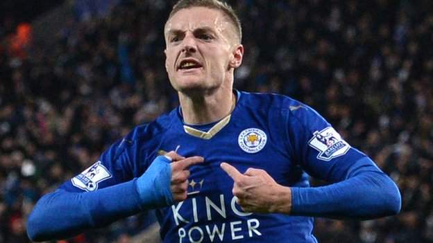 Jamie Vardy breaks record for goals in consecutive games - BBC Sport