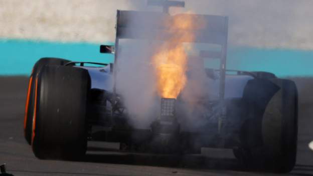 Lewis Hamilton wants answers after Malaysia engine fire - BBC Sport