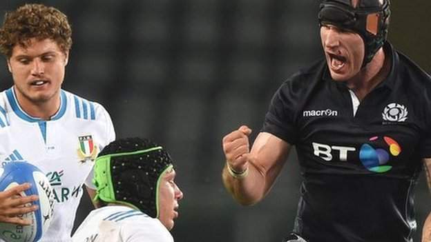 Rugby World Cup 2015: Scotland beat Italy in warm-up - BBC Sport