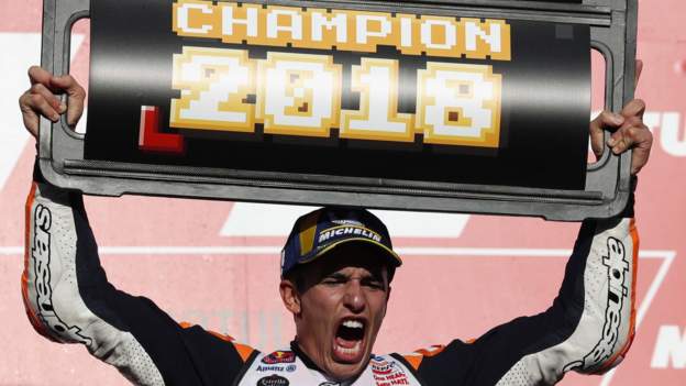 MotoGP: Marc Marquez dislocates shoulder after winning fifth title in ...
