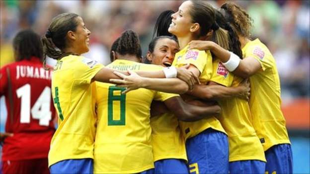 Women's World Cup: Brazil to face USA in quarter-finals - BBC Sport