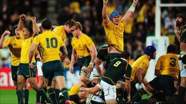Rugby World Cup 2011: South Africa 9-11 Australia - BBC Sport