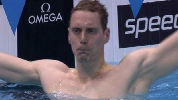 Swimmer Joe Roebuck makes London 2012 hat-trick - BBC Sport