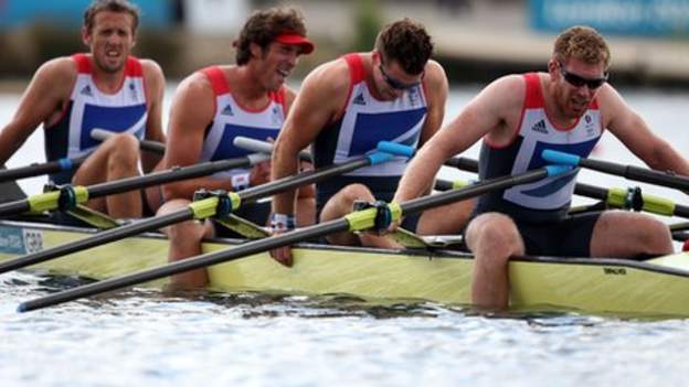 Olympics rowing: GB fifth in quad sculls final won by Germany - BBC Sport
