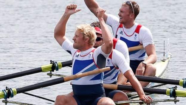 Olympics rowing: Britain's men's coxless four win gold - BBC Sport