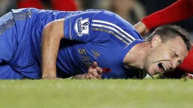John Terry: Chelsea skipper out for 'approximately three weeks' - BBC Sport