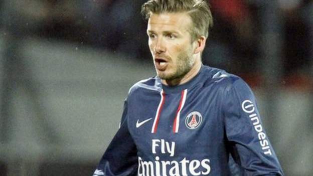David Beckham sent off after six minutes in PSG victory - BBC Sport