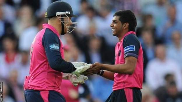 Ravi Patel "chuffed" with wicket on Middlesex FLt20 debut - BBC Sport