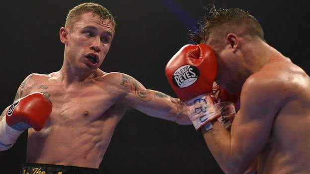Carl Frampton gives up European and Commonwealth title belts - BBC Sport