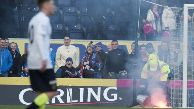 Fan flares: Falkirk issue severe injury warning - BBC Sport