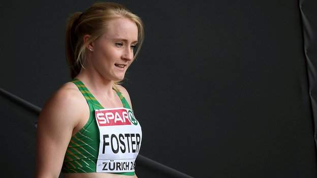 Amy Foster is just outside her Irish 100m record mark in US - BBC Sport