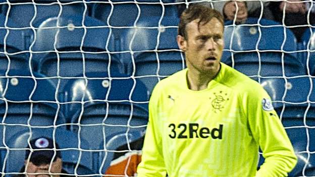 Rangers keeper Steve Simonsen 'improving' after post collision - BBC Sport