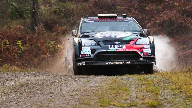 Rally driver recovers from crash with spectator to win event - BBC Sport
