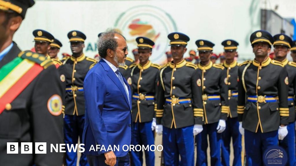 Pirezidantiin Somaaliyaa Hasan Sheek Mohaammud Finfinnee galan - BBC ...