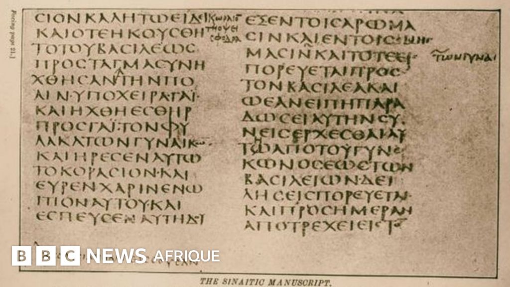 Codex Sinaiticus : L'histoire de la plus ancienne copie complète de la ...