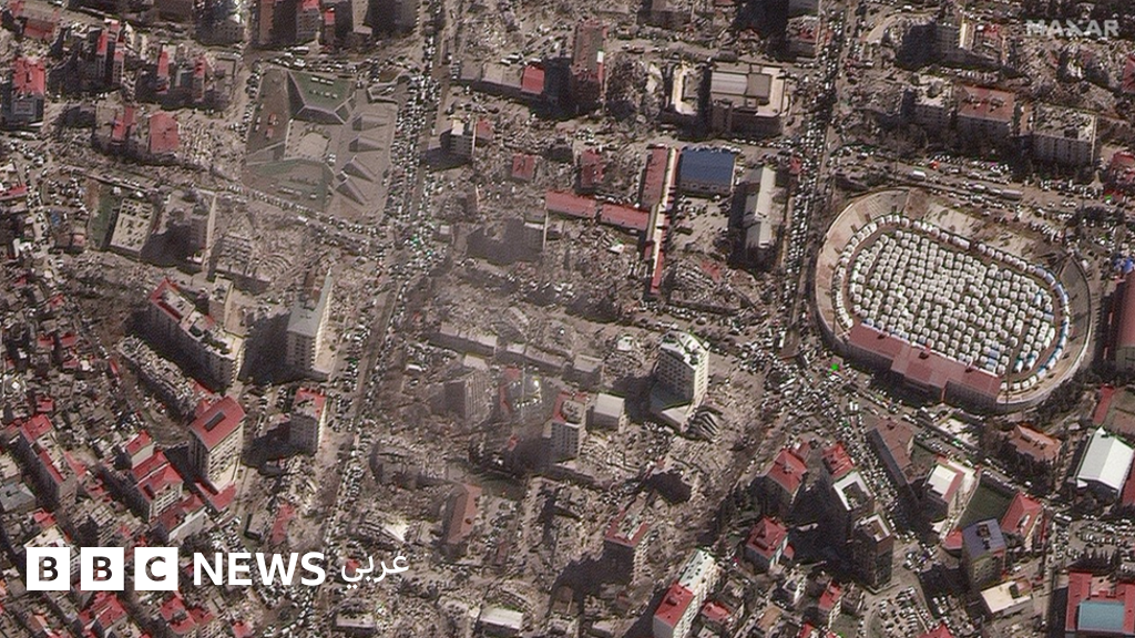زلزال تركيا وسوريا صور بالأقمار الصناعية تكشف عن دمار واسع في مدن