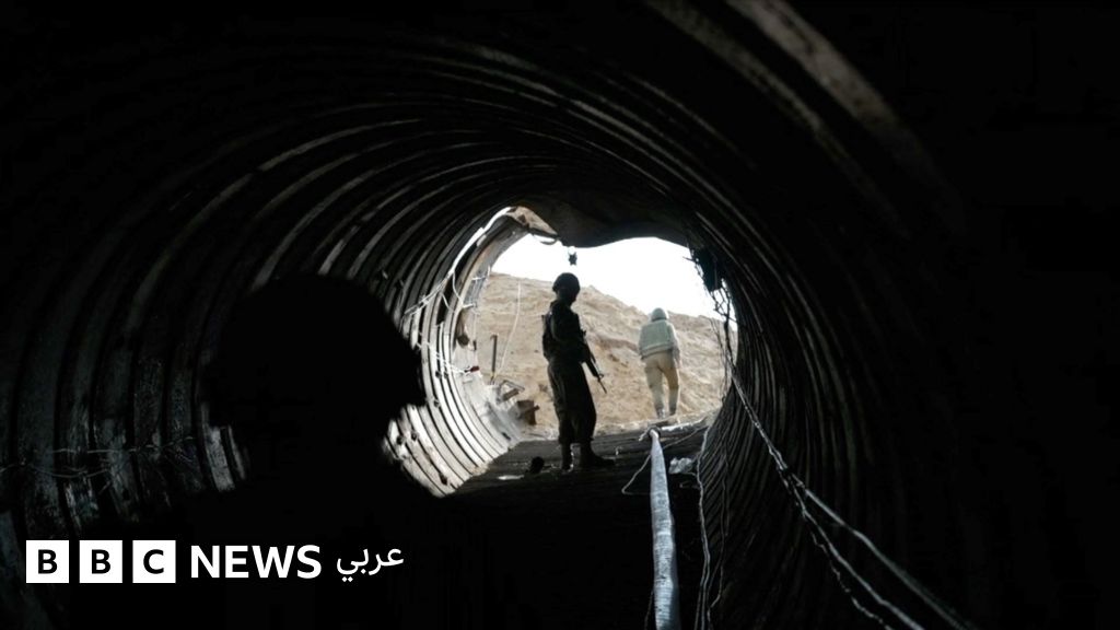حرب غزة بي بي سي في أحد أكبر أنفاق حماس التي تقول إسرائيل إنها اكتشفته