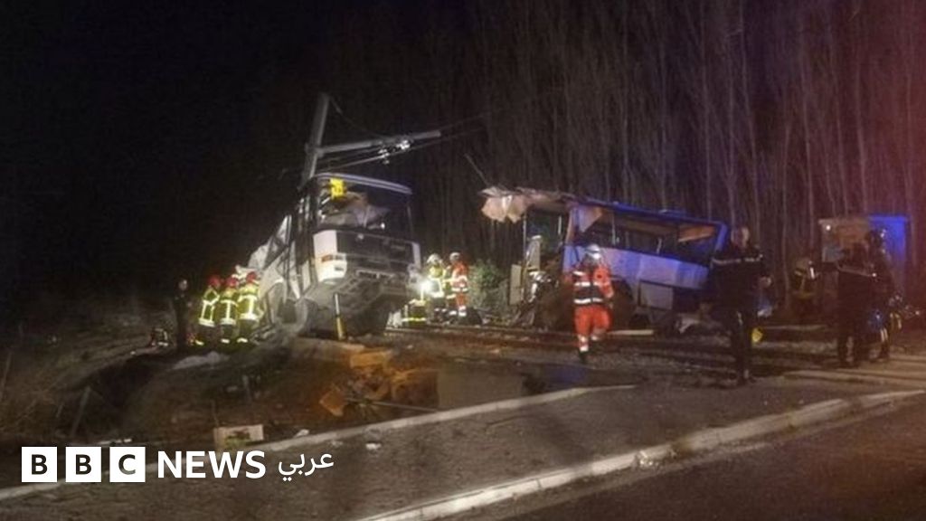 تصادم مروع بين قطار وحافلة مدرسية جنوب فرنسا Bbc News عربي