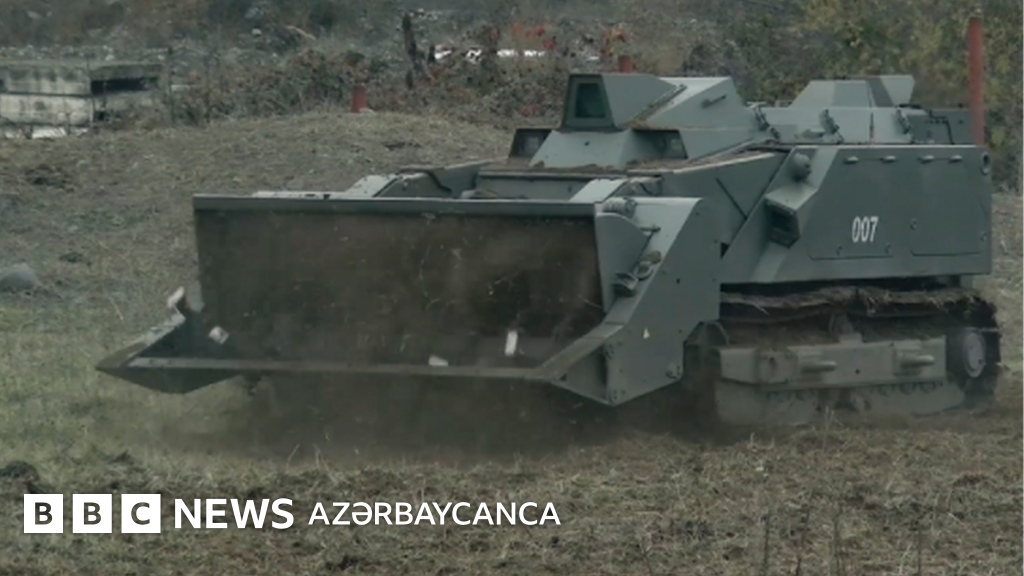 Rusiya sülhməramlıları Qarabağda mina zərərsizləşdirən robotun ...