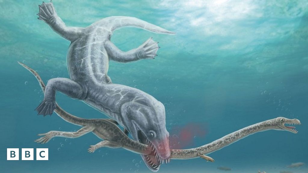 Prehistoric reptiles' long necks made them targets for predators - BBC ...