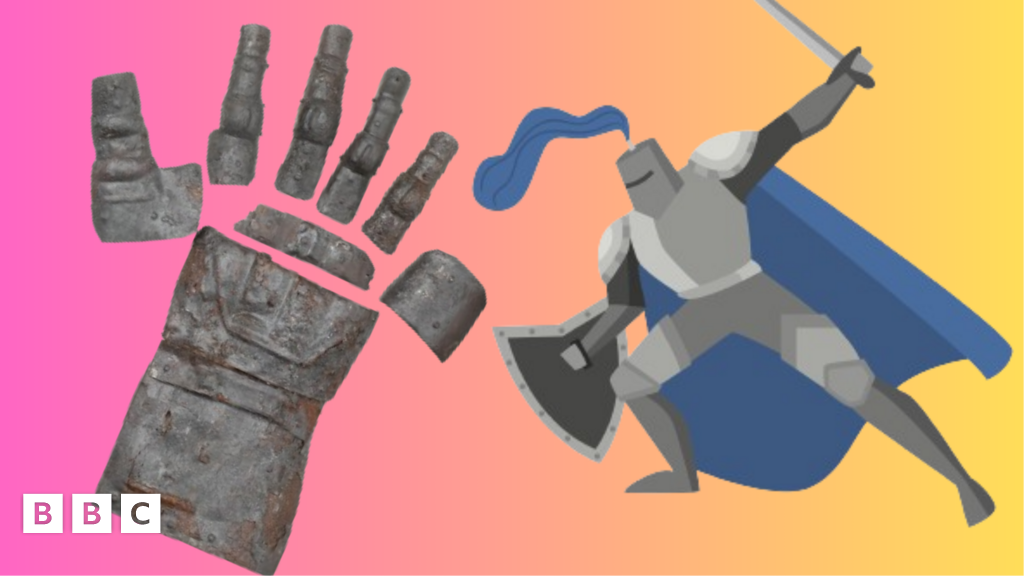 A 600-year-old iron gauntlet discovered in a Swiss cellar - BBC Newsround