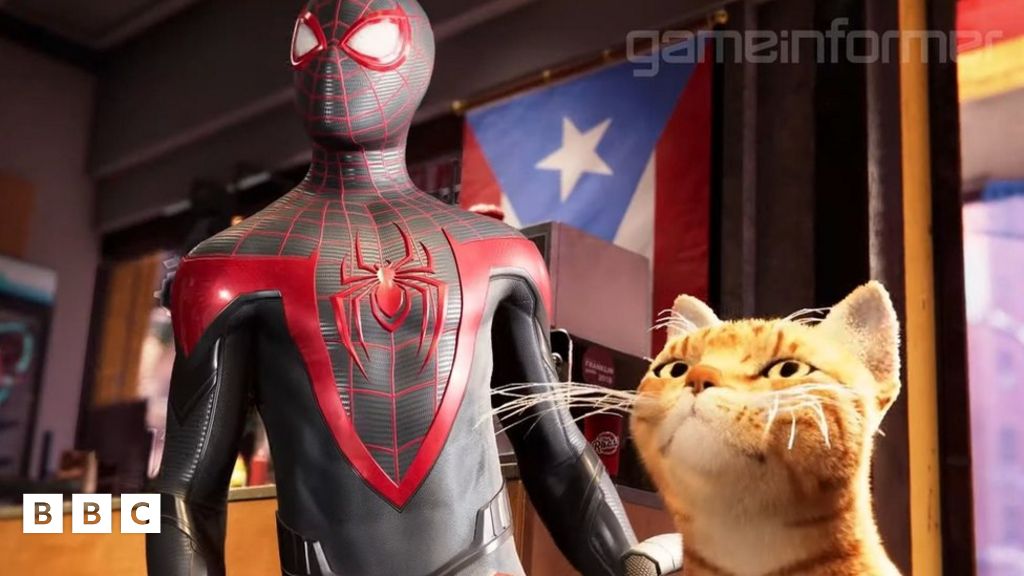 Spider-Man: Mile Morales has new sidekick, Spider-cat?! - BBC Newsround