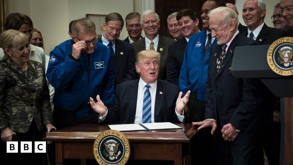 Trump wants US astronauts back on the moon! (and maybe Mars too!) - BBC ...