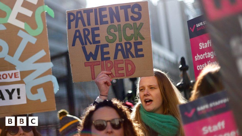 NHS strikes: Nurses are on strike in England today - BBC Newsround