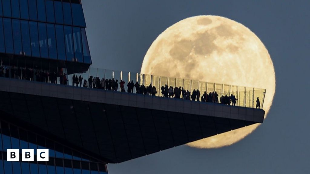 Snow Moon: Pictures from around the world - BBC Newsround