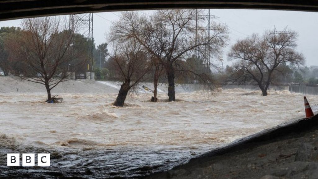 Storm brings record-breaking rain to California - BBC Newsround