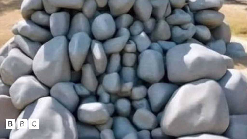 Optical Illusion: What's the message hidden in these rocks? - BBC Newsround