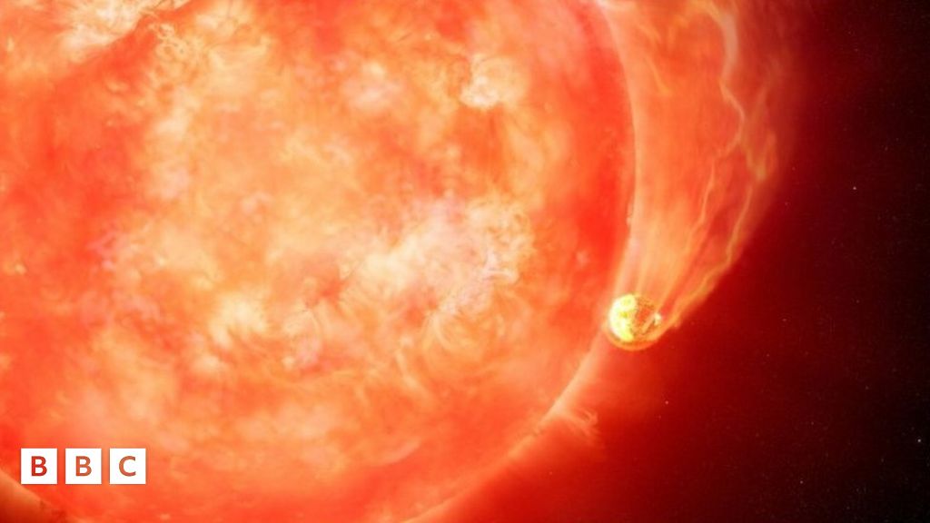 Space: Star swallowing a planet seen by astronomers for the first time ...