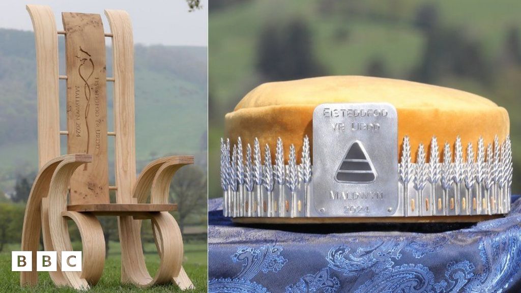 Dadorchuddio Cadair a Choron Eisteddfod yr Urdd Maldwyn - BBC Cymru Fyw