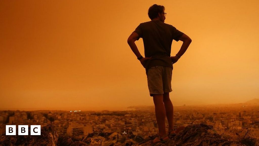 Why has the sky above Athens turned orange? - BBC Newsround