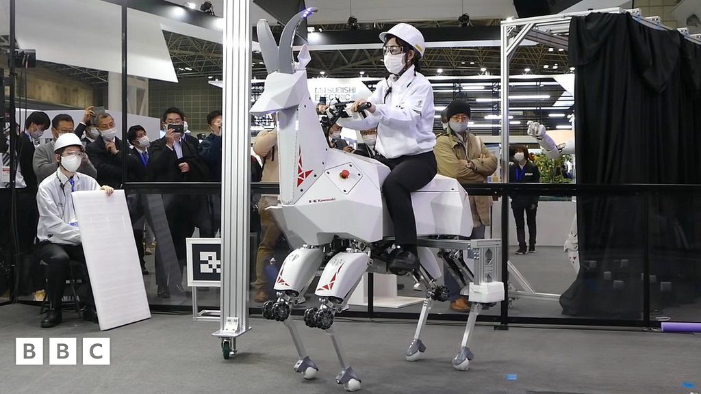 Robot goat revealed by Kawasaki - BBC Newsround