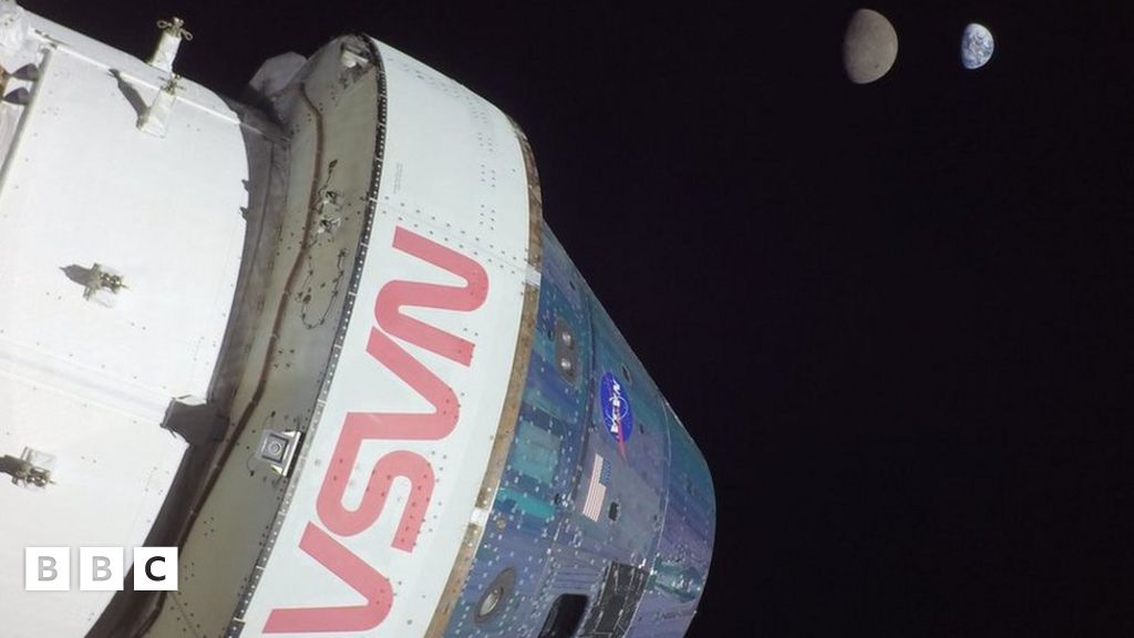Artemis Orion capsule breaks distance record in space - BBC Newsround